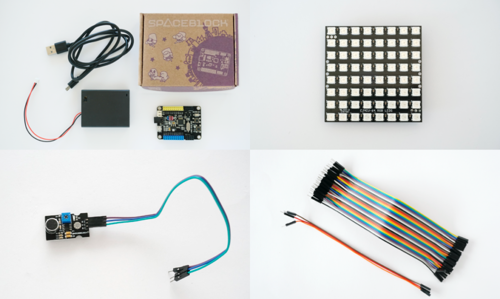[SPACEBLOCK-11]音楽に連動するパーティーライト！！〜マイクセンサ・LEDパネル – 知りたい！プログラミングツール図鑑