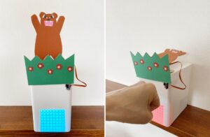 [SPACEBLOCK-18]クマをパンチでKO！運動不足解消装置〜障害物回避センサ・サーボモーター – 知りたい！プログラミングツール図鑑